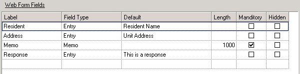 Setup Web Form Definition Web From Fields